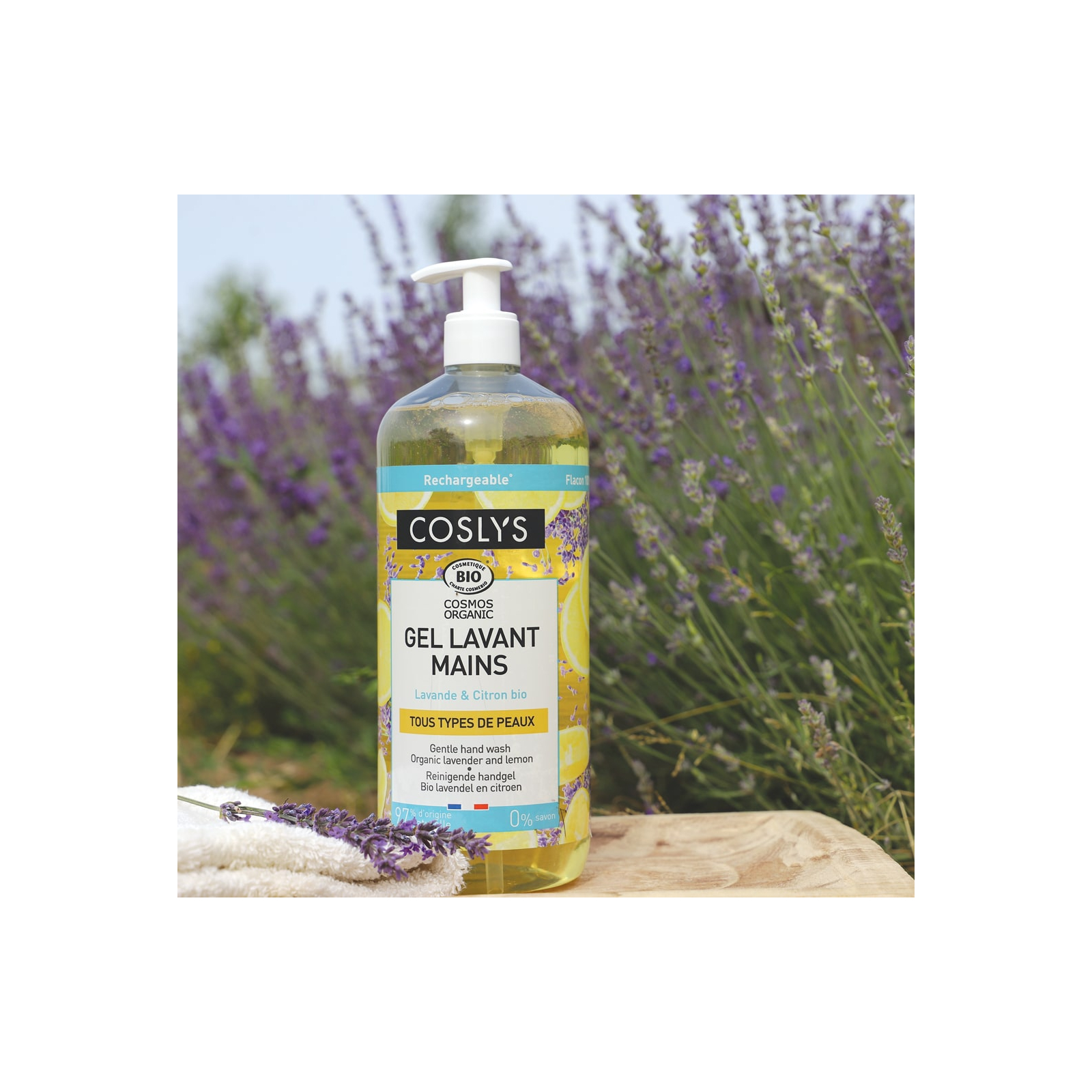Gel lavant mains lavande citron 1L - Coslys