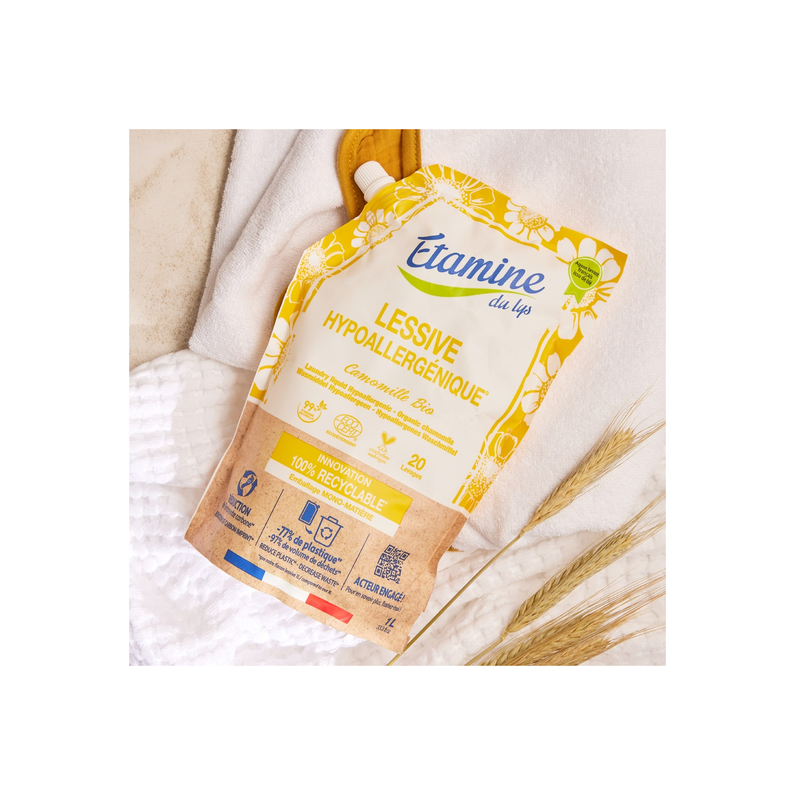 Eco-recharge lessive hypoallergénique 1L - Etamine du lys