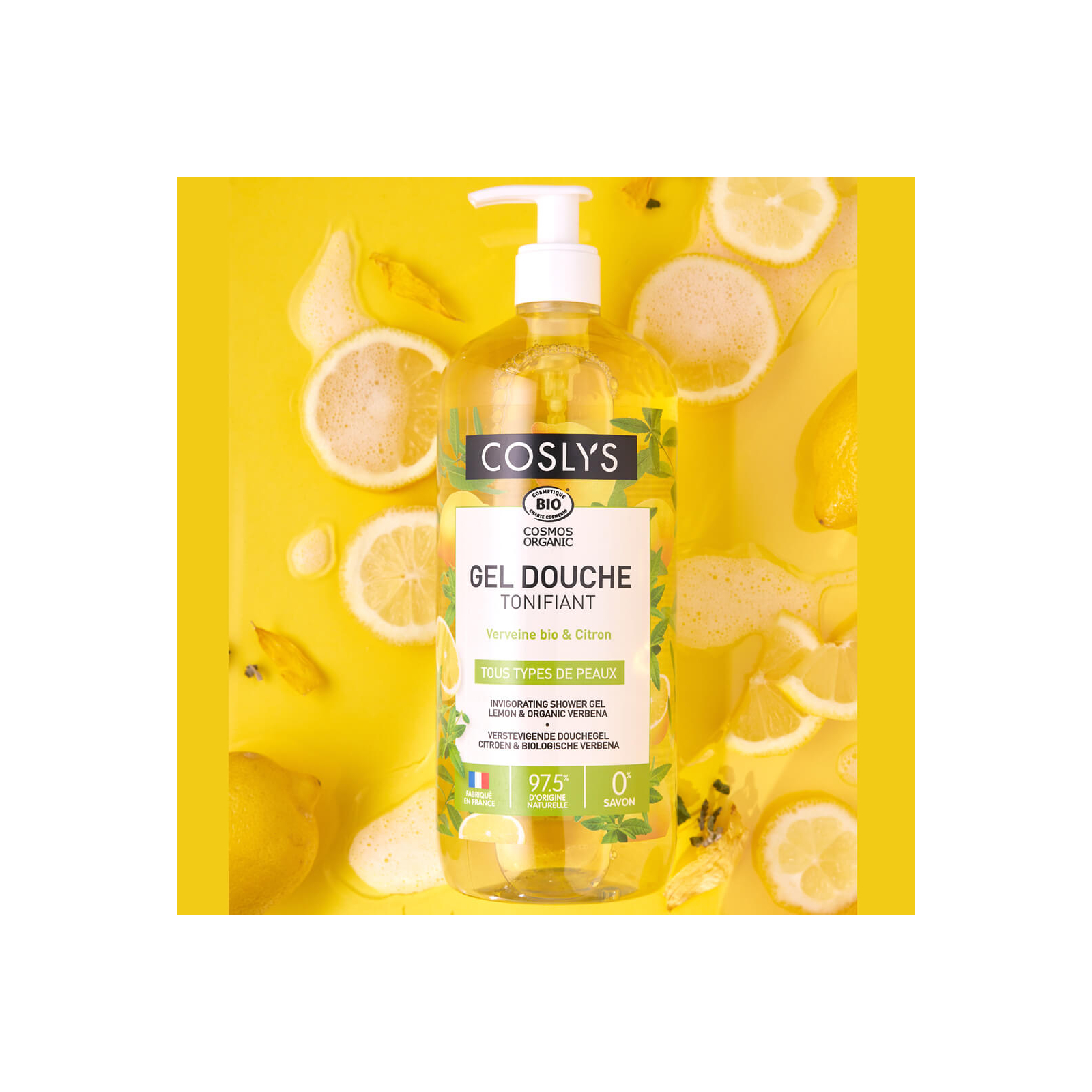 Gel douche verveine citron 1L - Coslys