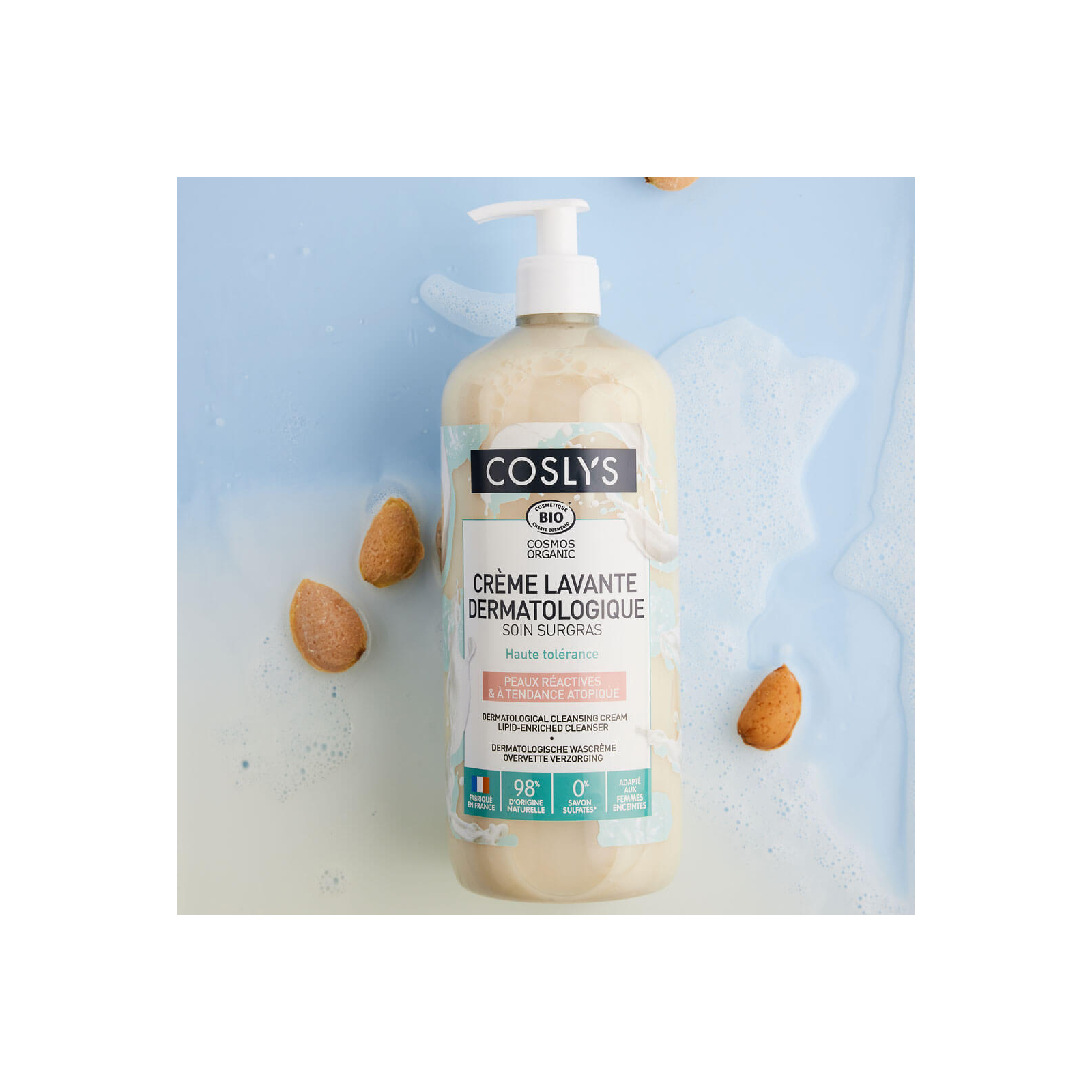 Crème lavante dermatologique liquide 1L - Coslys