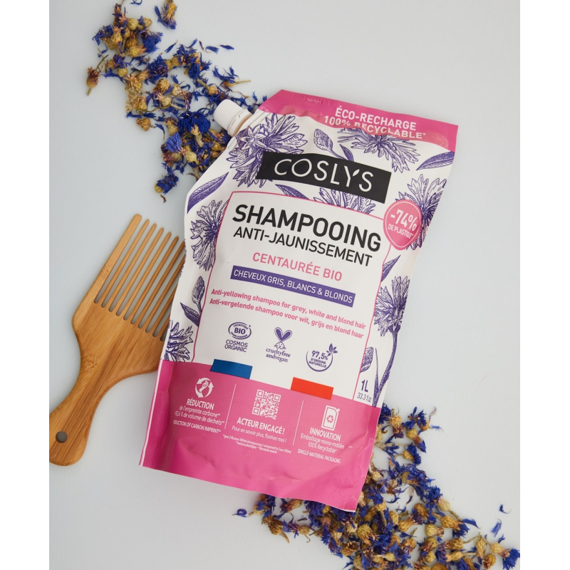 Eco recharge Shampooing anti-jaunissement 1L - Coslys