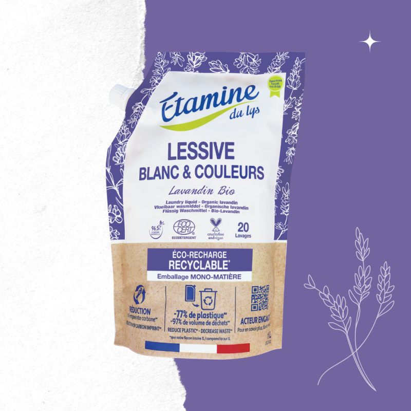 Eco-recharge lessive liquide lavandin 1L - Etamine du lys