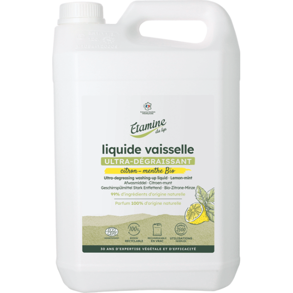 Liquide vaisselle citron menthe 5L-Etamine du lys