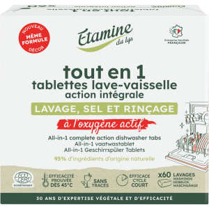 Tablettes lave-vaisselle tout en 1 x60- Etamine du lys