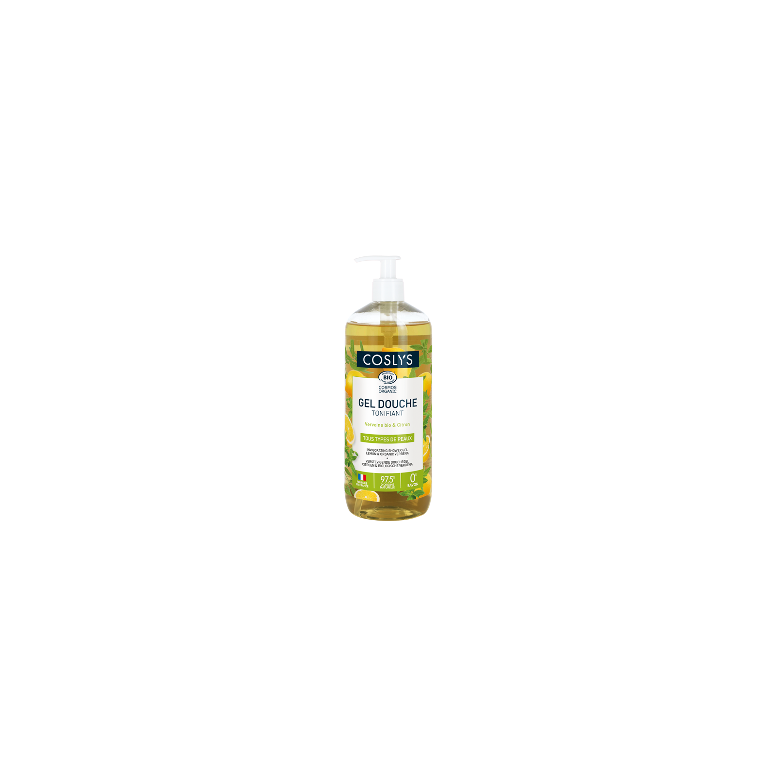 Gel douche verveine citron 1L - Coslys