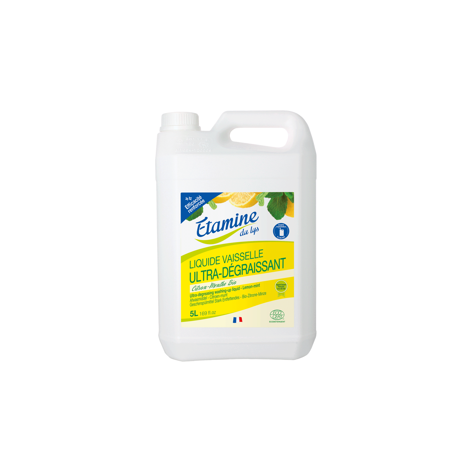 liquide vaisselle citron menthe 5L-Etamine du lys