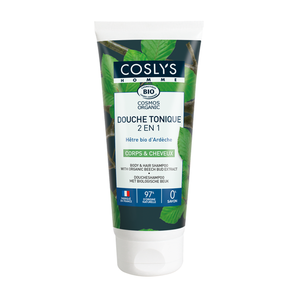 Douche tonique homme 200ml - Coslys