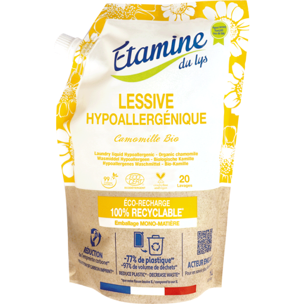 Eco-recharge lessive hypoallergénique 1L - Etamine du lys