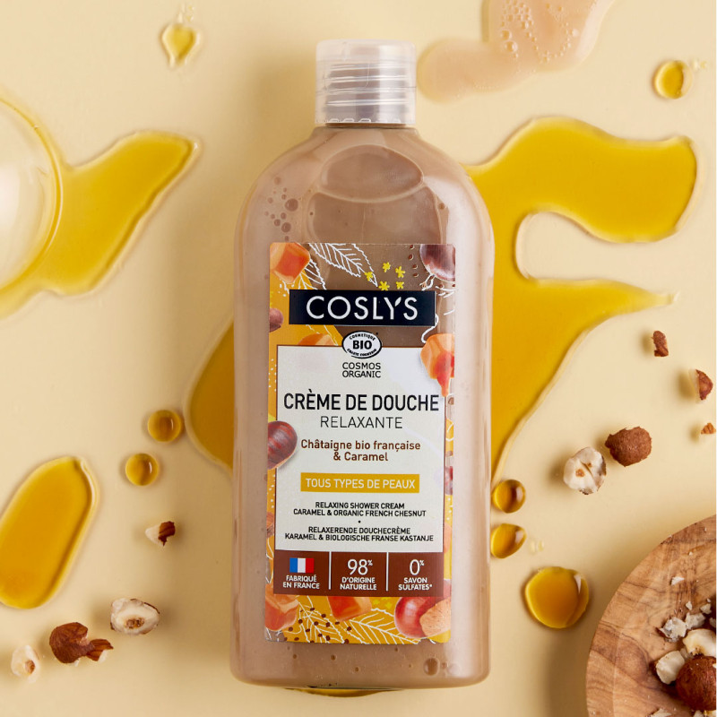 Crème de douche relaxante châtaigne caramel 250ml - Coslys
